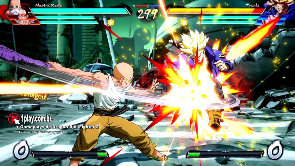 Dragon Ball Fighter Z! Mestre Kame (Kamehameha) Vs. Trunks ...