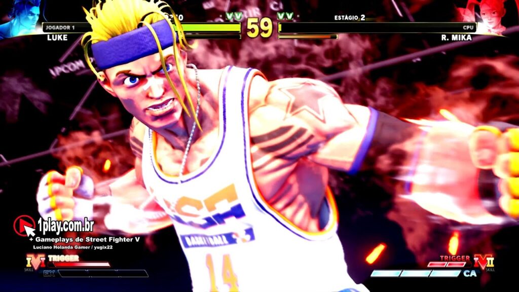 Street Fighter V! Luke Sullivan vs. Rainbow Mika in the Ring of Destiny ...