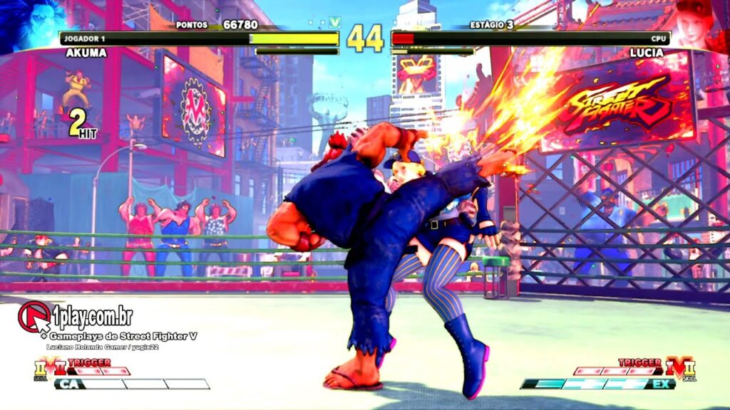 Street Fighter V! Akuma (Extremely Powerful Warrior) vs. Lucia Morgan ...