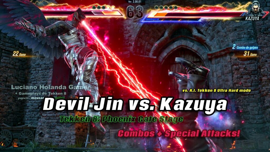 Devil Jin vs. Kazuya no Phoenix Gate Stage [ Fúria + Rage Art | Ultra ...