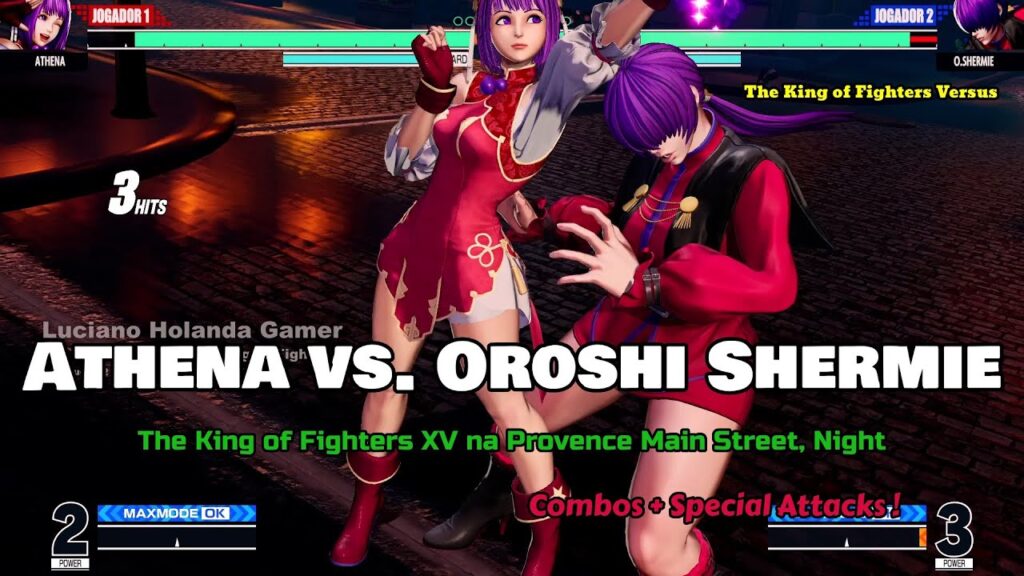 Athena vs. Oroshi Shermie na Provence Main Street [ Special Attacks ! ] The King of Fighters XV ...