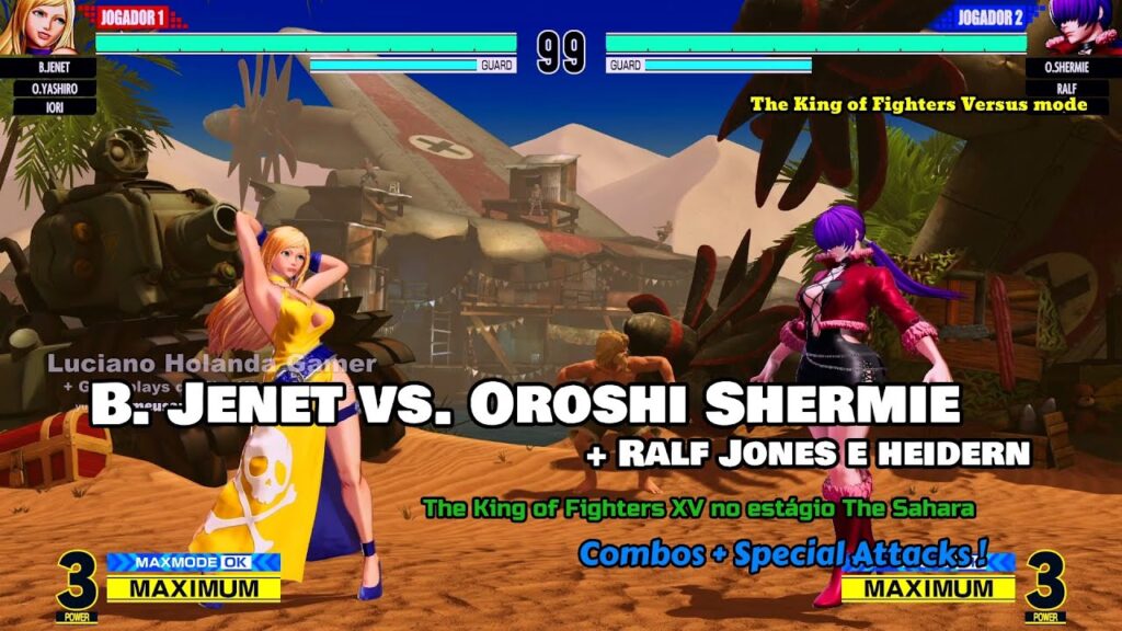 B. Jenet vs. Oroshi Shermie, Ralf Jones e Heidern [ Special Attacks ...