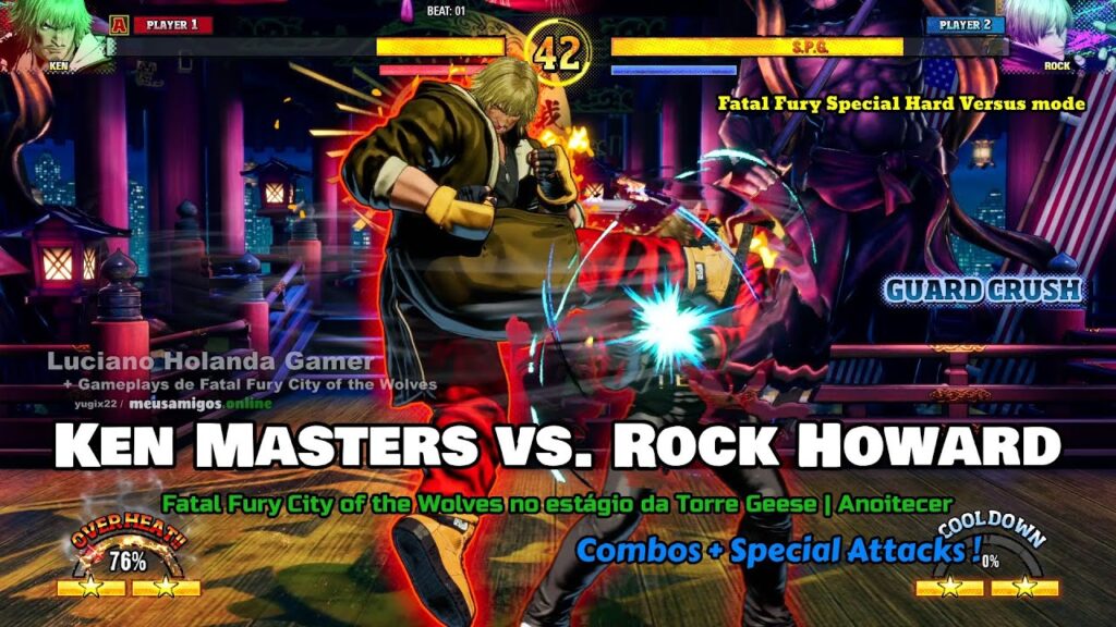 Ken Masters vs. Rock Howard na Torre Geese [ Special Attacks ! ] Fatal ...