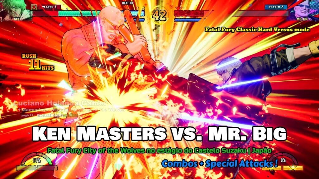 Ken Masters vs. Mr. Big no Castelo Suzaku [ Special Attacks ! ] Fatal ...