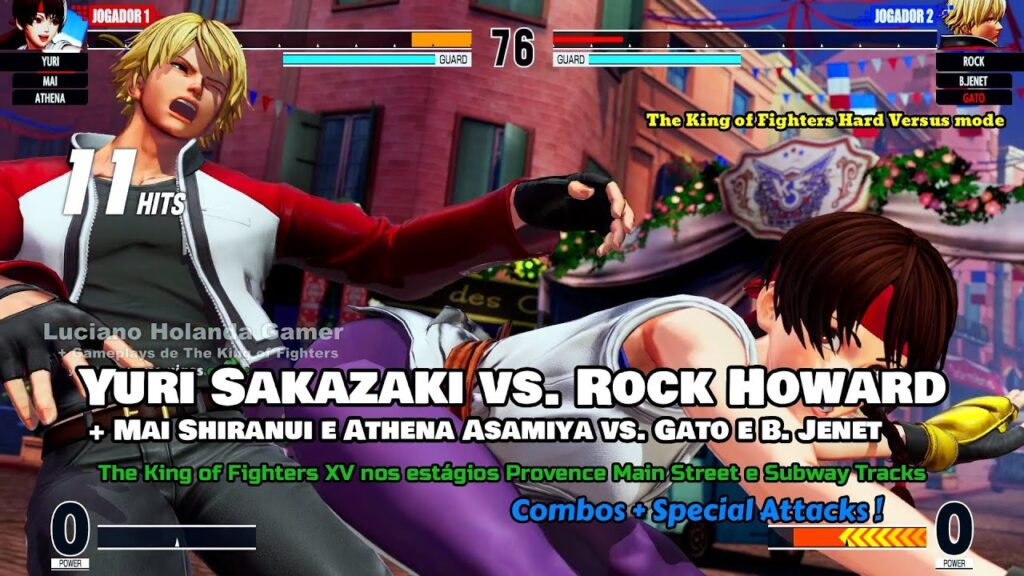 Yuri Sakazaki, Mai Shiranui e Athena vs. Gato, Rock Howard e B.Jenet ...